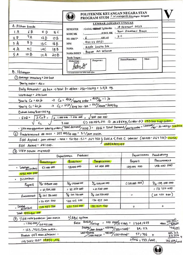 Jawaban Uas Teori Akbi | PDF