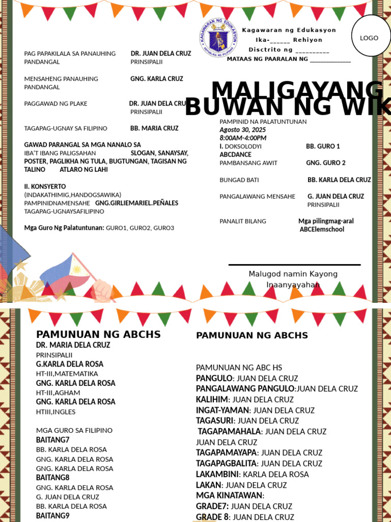 Buwan NG Wika Program | PDF