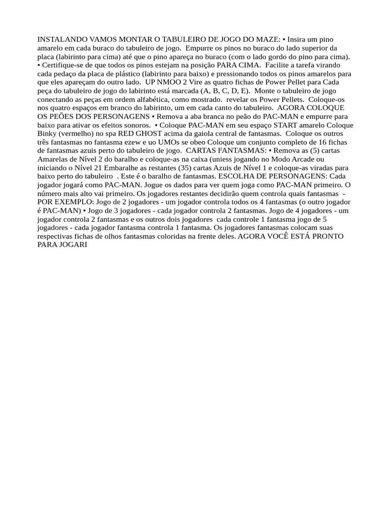 Manual Pac Man | PDF