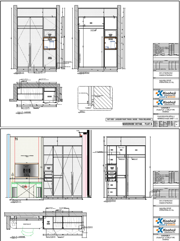Wardrobe Detail Drawing PDF | PDF | Building Materials | Materials