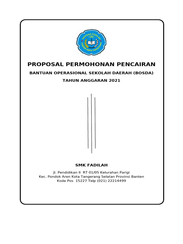 Contoh Proposal Pencairan BOSDA 2021 | PDF