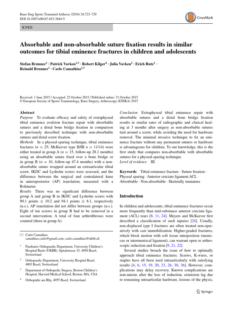 Absorbable and Non-Absorbable Suture Fixation Results in Similar ...