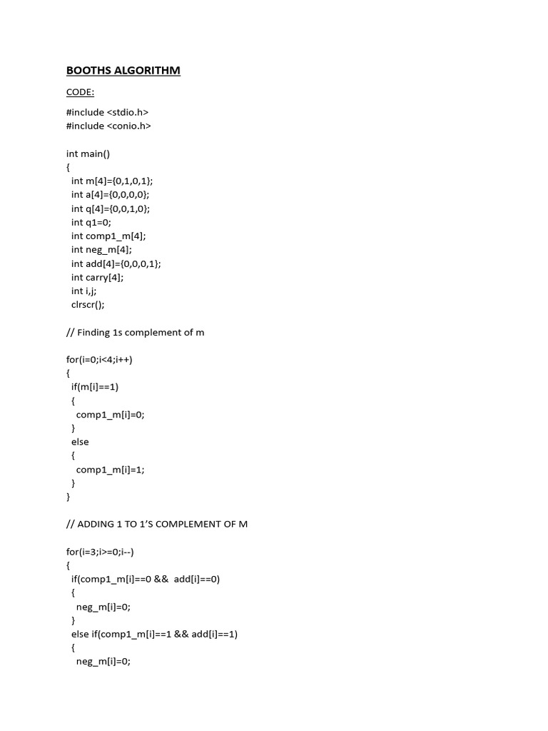 Booths Algorithm - 240825 - 190352 | PDF