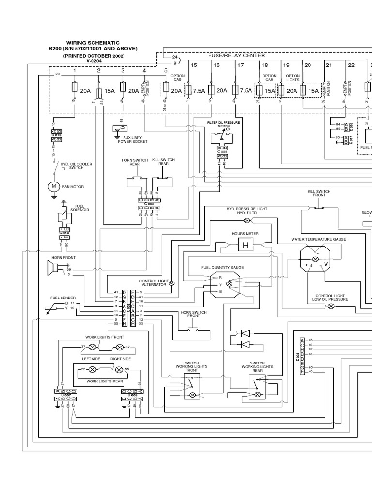 Bobcat B200 Wiring Schematic Guide | PDF | Mechanical Engineering | Engines