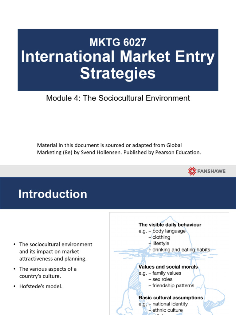 Module 4 The Sociocultural Environment | PDF