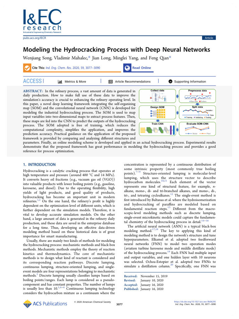 Modeling the Hydrocracking Process With Deep Neural Networks | PDF ...