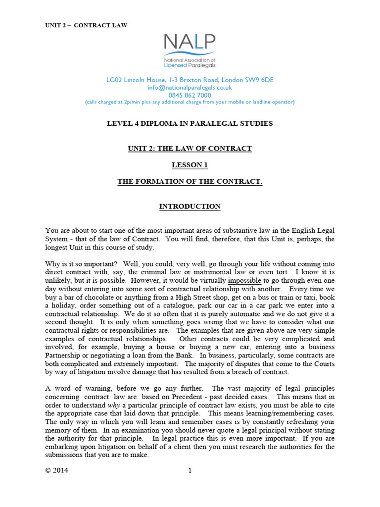 Understanding Contract Law Essentials | PDF | Offer And Acceptance ...