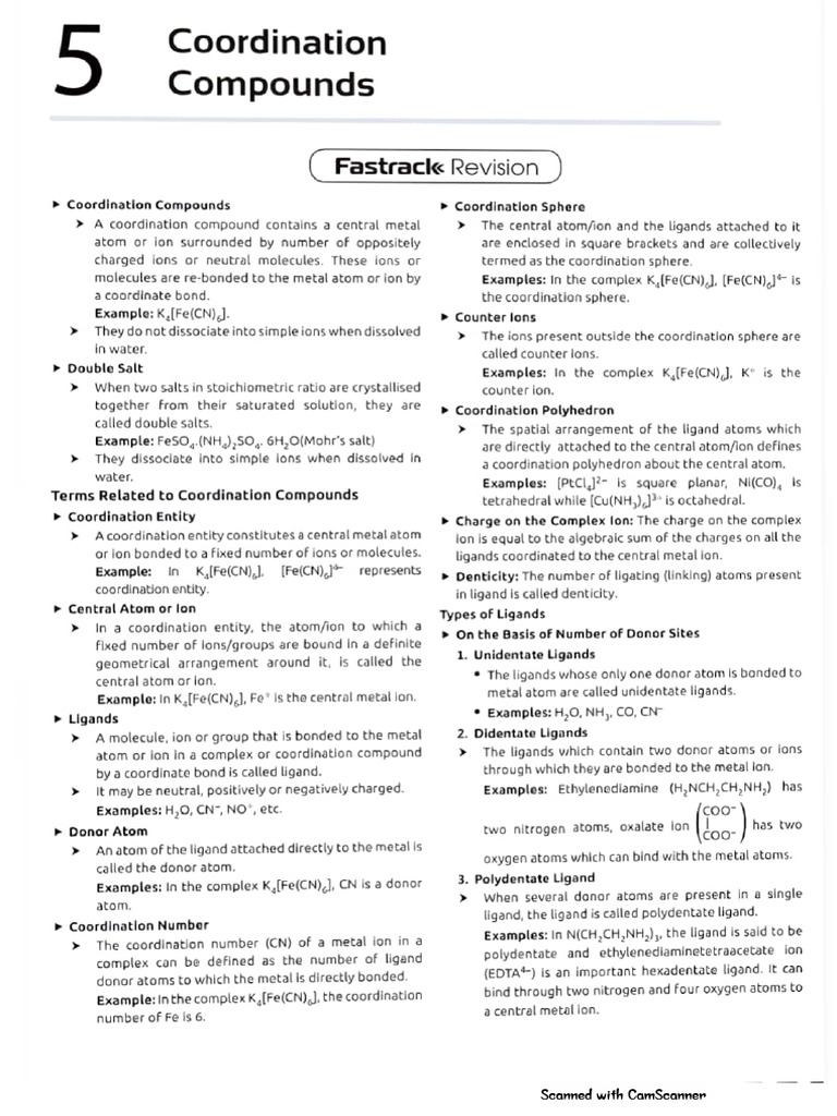 Coordination Compounds PDF | PDF