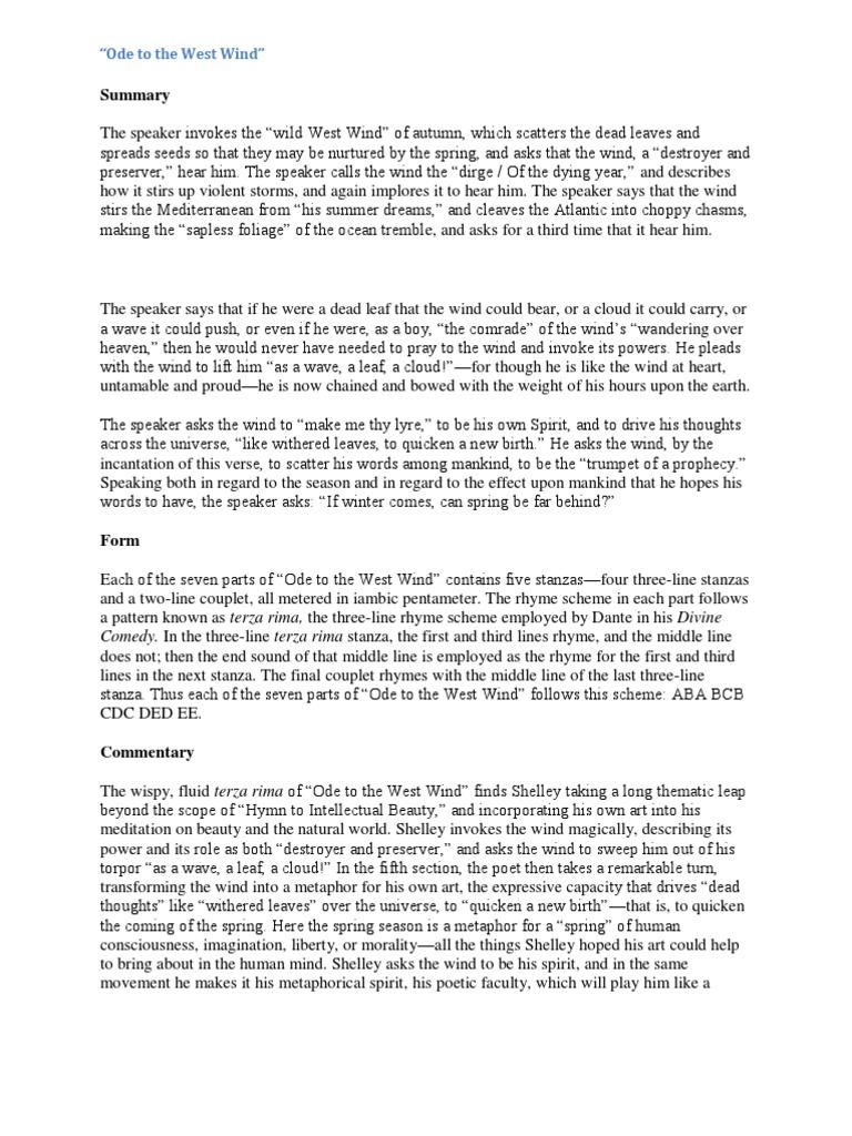 Ode to the West Wind | Poetry | Nature