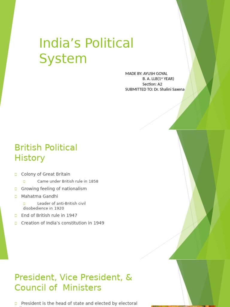 Overview of India's Political System | PDF | Government | Politics Of India