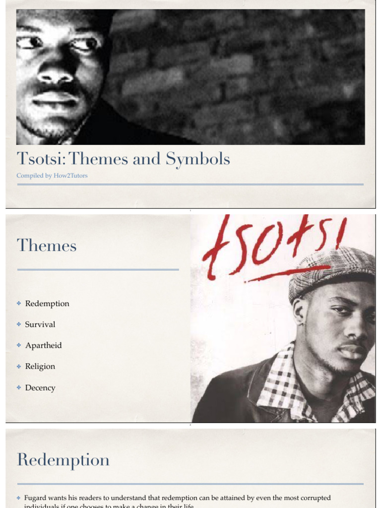 Tsotsi Themes and Symbols | PDF | Religious Belief And Doctrine