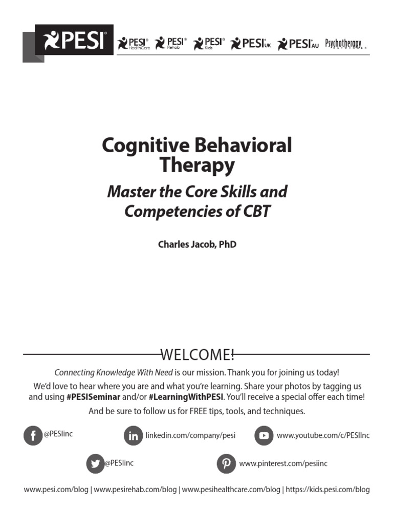CBT Core Skills and Competencies Guide | PDF | Cognitive Behavioral ...