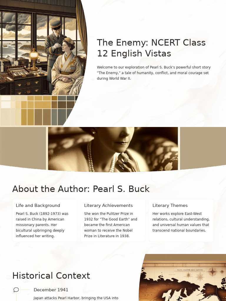 Class 12 English Vistas PPT Chapter 4 The-Enemy | PDF | Narrative | Conscience