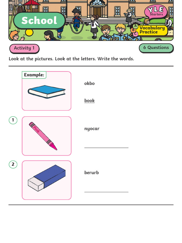 Back To School Lesson 2 WS | PDF | Linguistics | Learning