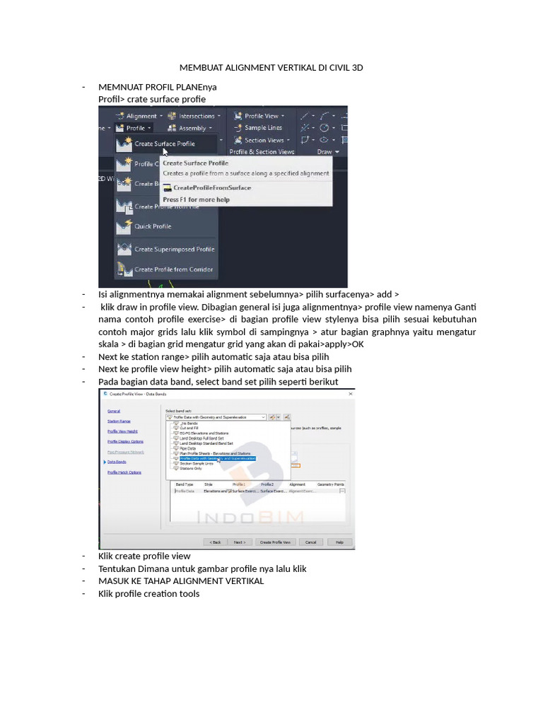 Membuat Alignment Vertikal Di Civil 3d | PDF