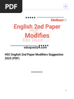 English 2nd Paper - SSC - 2026 | PDF | Verb | English Language