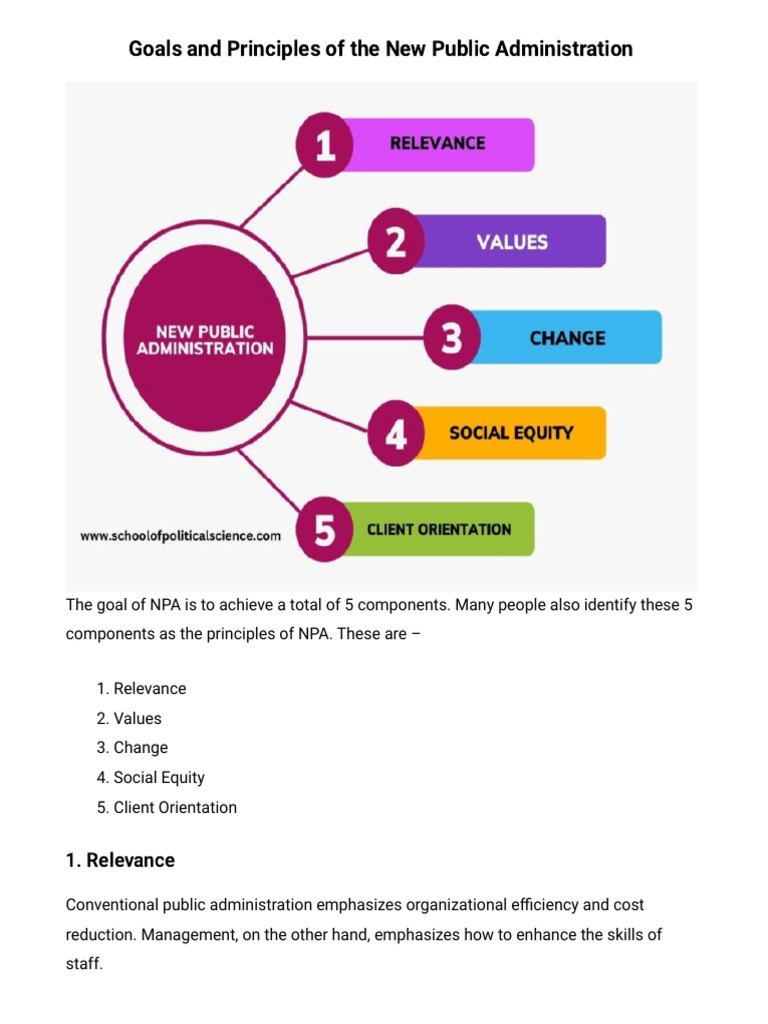 New Public Administration - Meaning and Mottos | PDF | Bureaucracy ...
