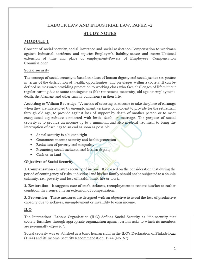 Labour Law 2 | PDF | Workers' Compensation | Employment