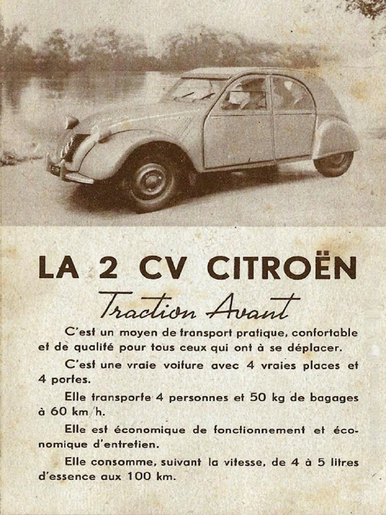 1947 FR 2cv Brochure | PDF