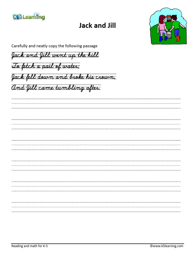 Handwriting Practice Passages 16 Printable | PDF