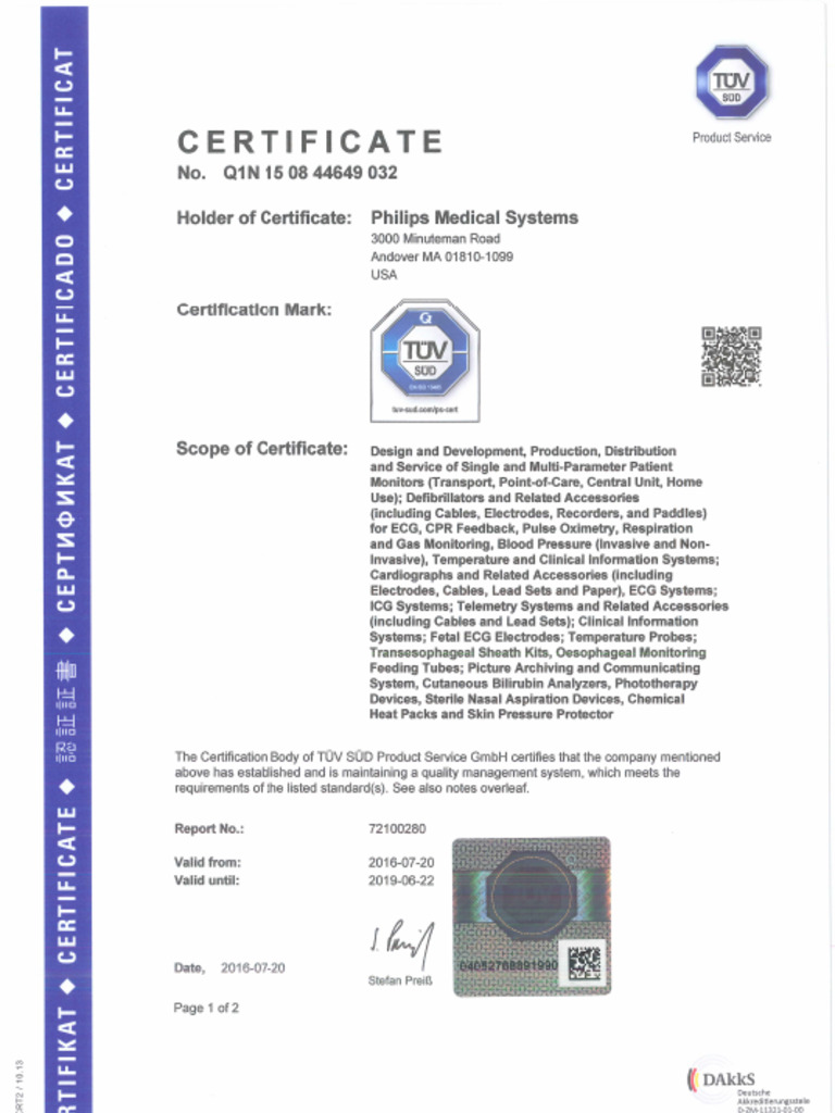 Andover ISO 13485 Certificate (TUV) | PDF
