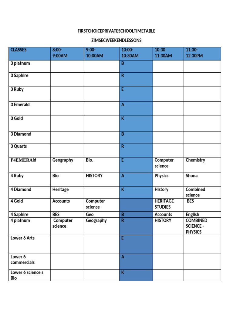 Sunday Timetable 13 July 2025 | PDF