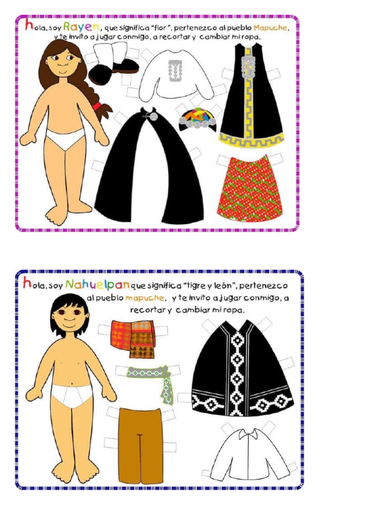 Vestimenta Mapuche para Recortar | PDF
