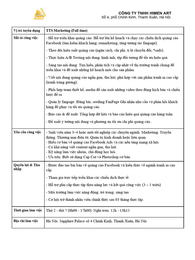 JD TTS Marketing | PDF