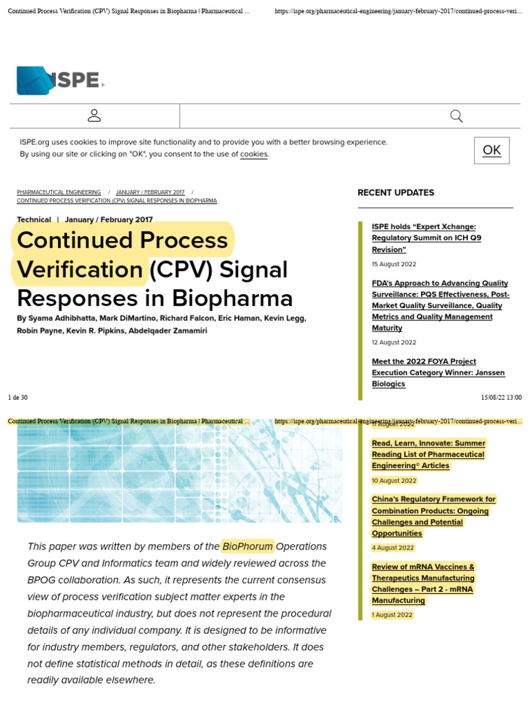 CPV Signal Responses in Biopharma - 1728666586 | PDF | Verification And ...