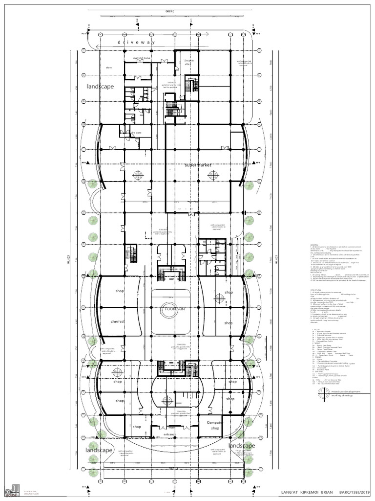Floor Plan Working Drawing A0 - Compressed | PDF | Civil Engineering