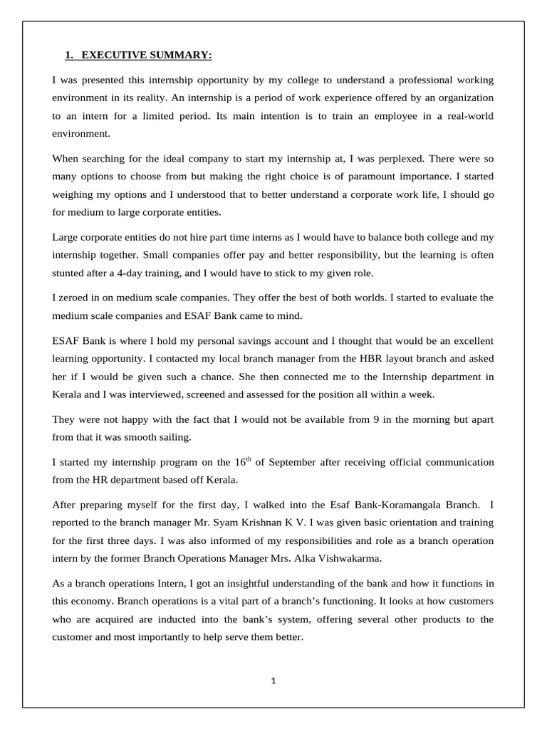 Internship Report DRAFT 1 | PDF | Sales | Banks