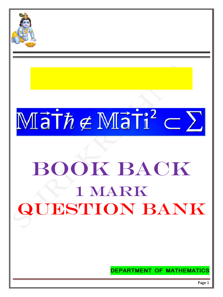 10th Maths Question Bank 2019-2020 | PDF | Mathematical Objects ...