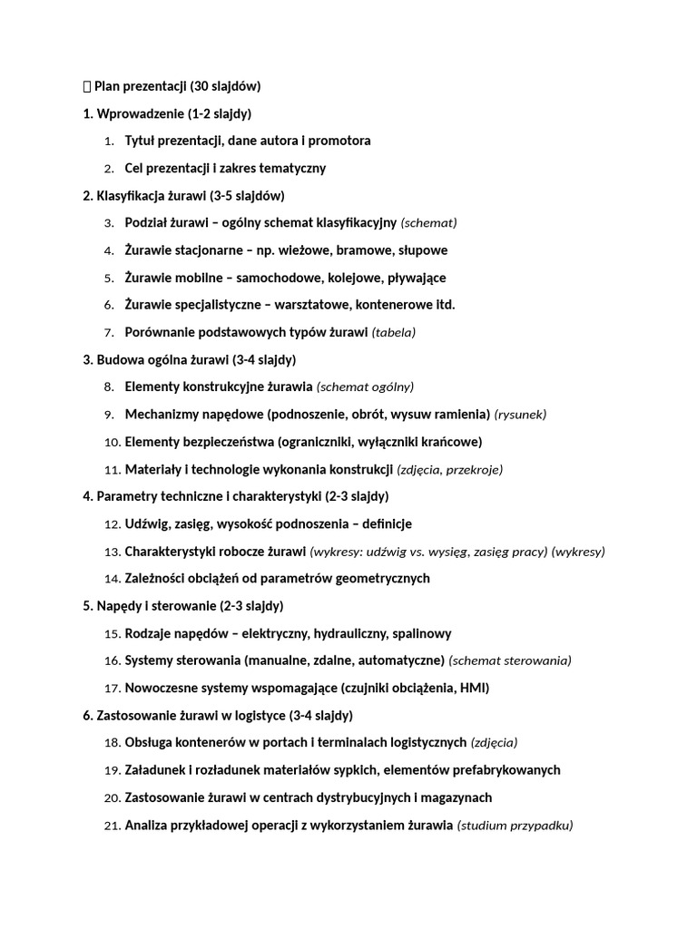 ? Plan Prezentacji | PDF