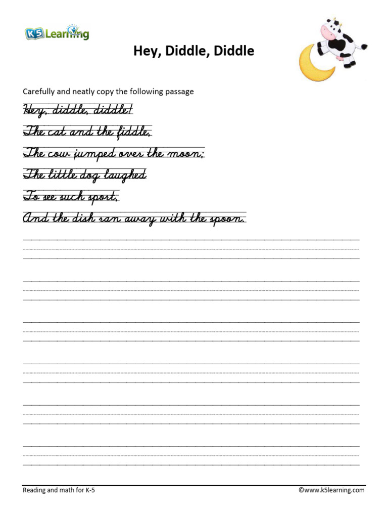 Handwriting Practice Passages 14 Printable | PDF