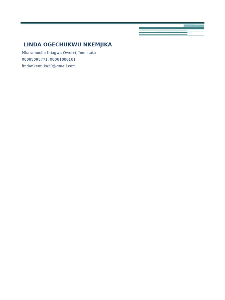 Linda CV | PDF