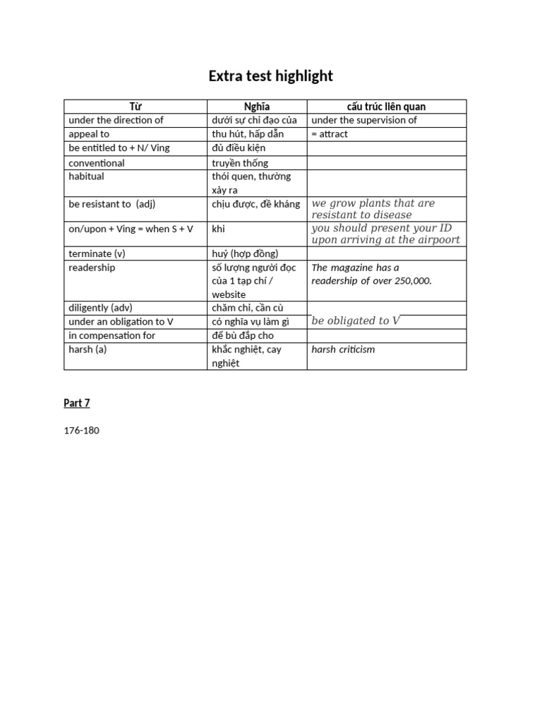 Extra Test Highlight | PDF