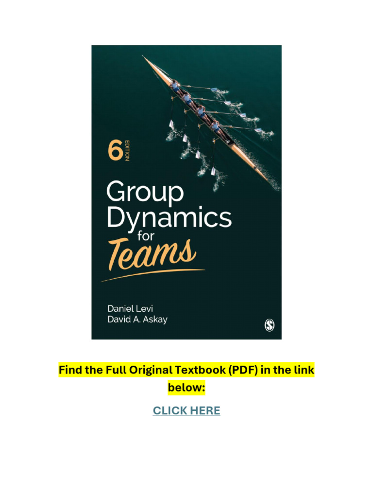 Group Dynamics for Teams: 6th Edition | PDF | Team Building | Leadership