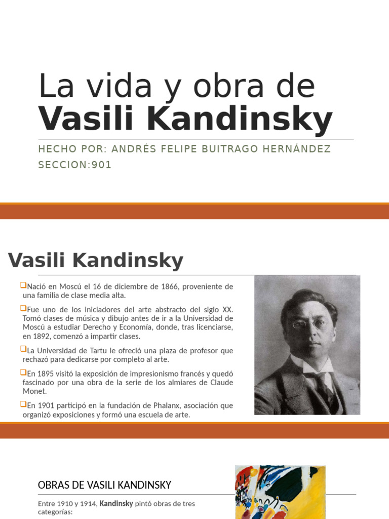 La Vida y Obra de Vasili Kandinsky | PDF | Wassily Kandinsky | Arte ...