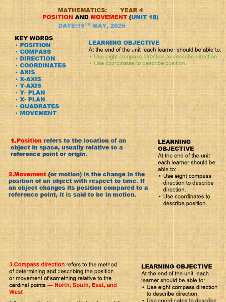 Compass Directions and Coordinates | PDF | Cartesian Coordinate System ...