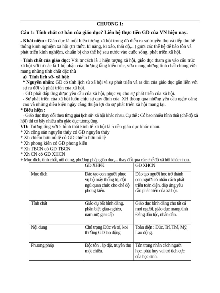 Đề Cương GDH | PDF