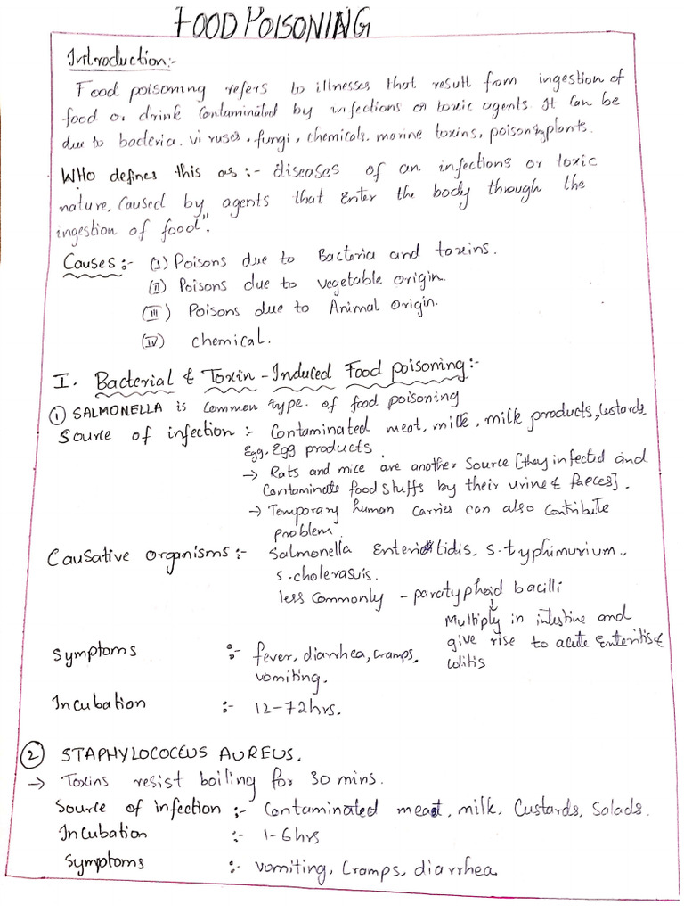 Food Poisoning | PDF
