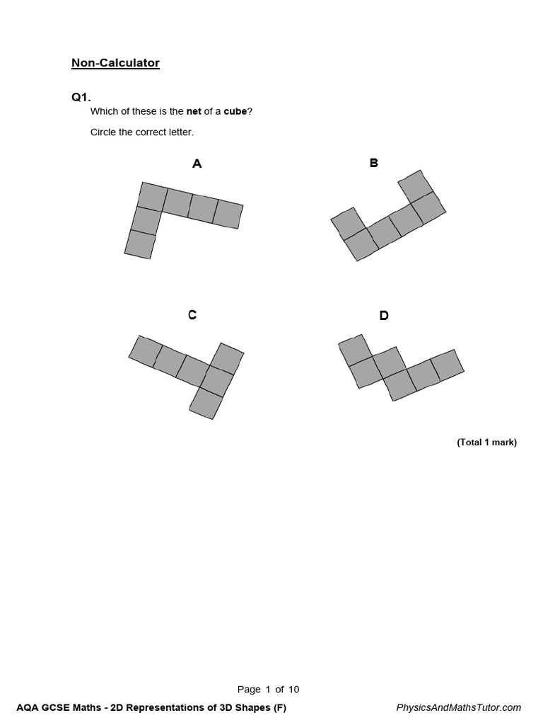2D Representations of 3D Shapes (F) QP | PDF