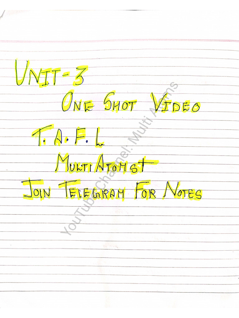 Tafl Unit 3 Notes | PDF