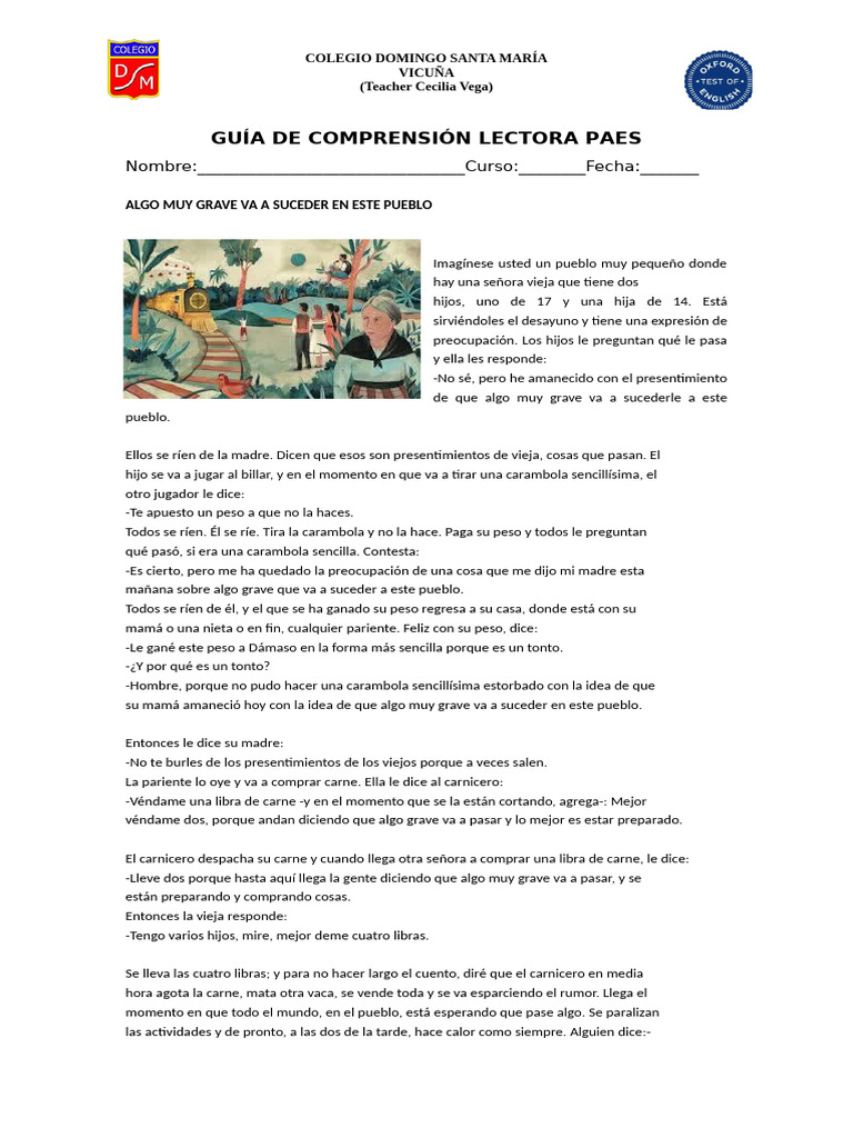 Algo Muy Grave Va A Suceder en Este Pueblo | PDF