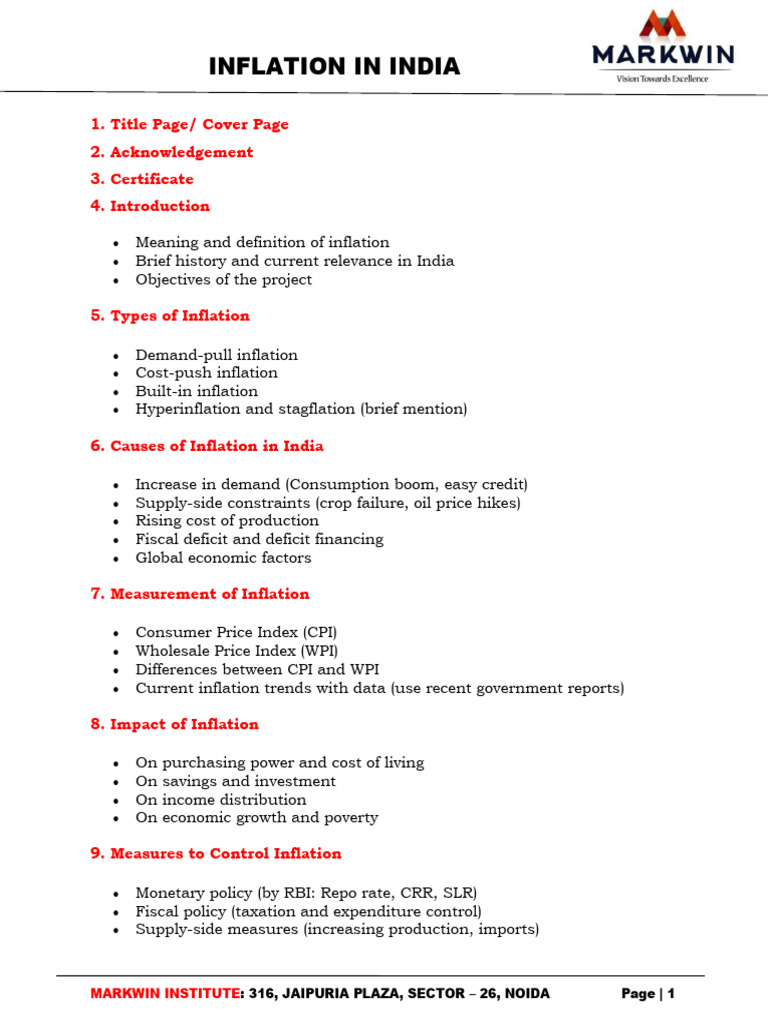 Layout - Inflation in India | PDF