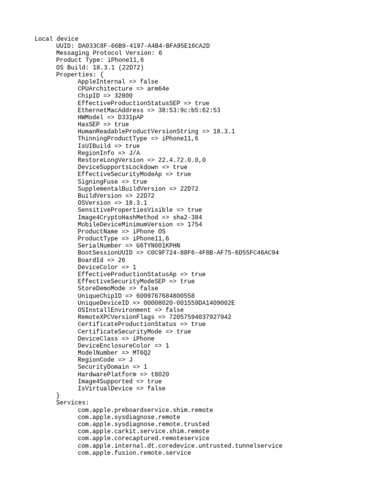 Remotectl Dumpstate | PDF | Apple Inc. Software | Mac Os