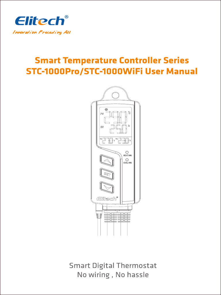 Elitech STC-1000Pro STC-1000WIFI Temperature Controller Thermostat User ...