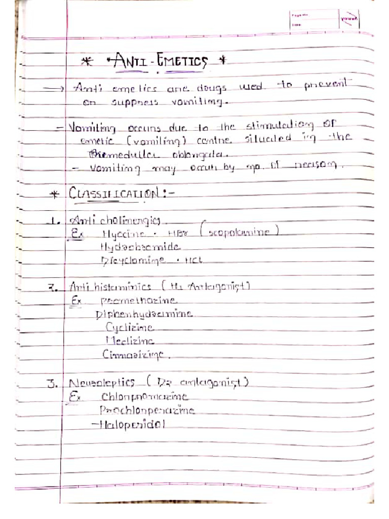 Emetic and Anti Emetic Drugs | PDF