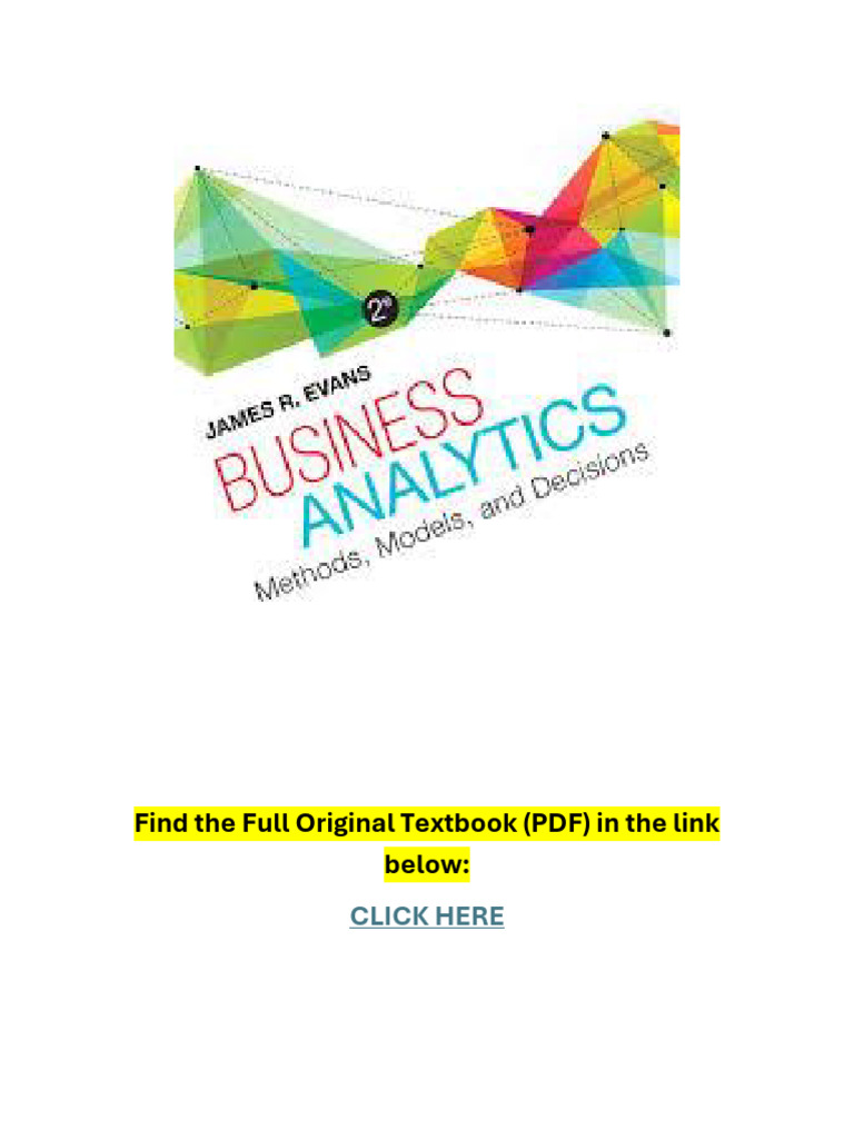 Business Analytics: Methods & Decisions | PDF | Mathematical ...