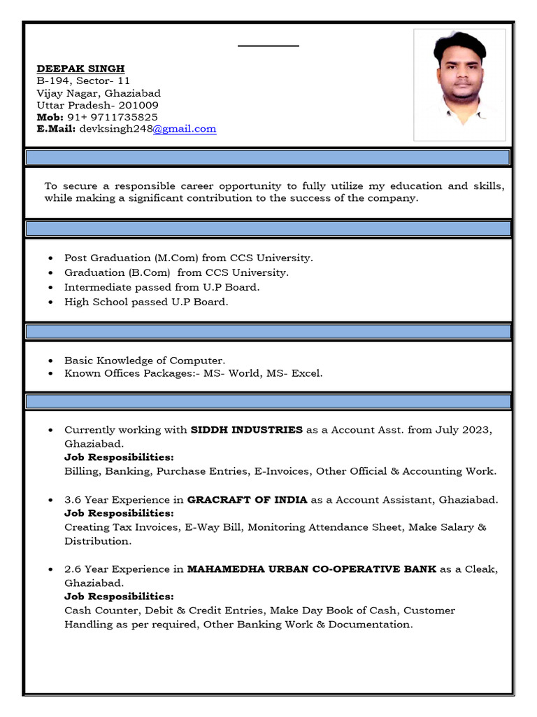 Deepak Singh Resume Apna | PDF
